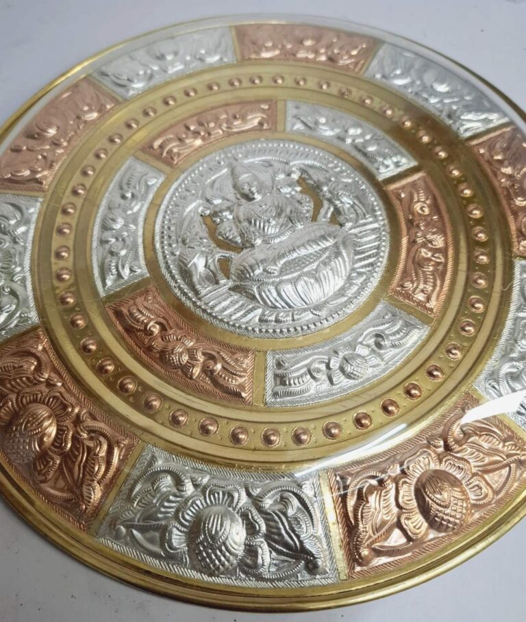 Peacock Thanjavur Art Plate | Buy Authentic Tanjore Plate | JLine Arts