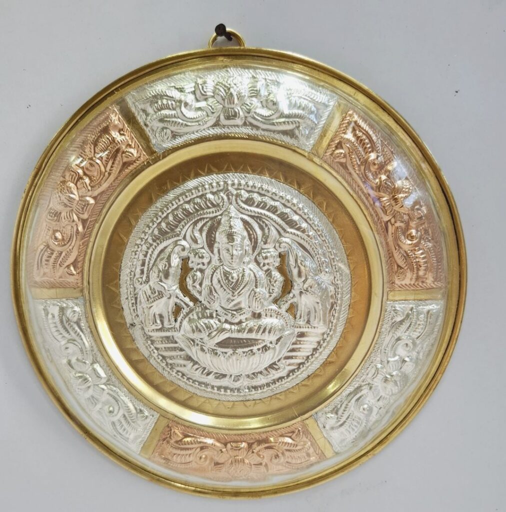 Gajalakshmi Thanjavur Art Plate | Buy Authentic Tanjore Plate | JLine Arts