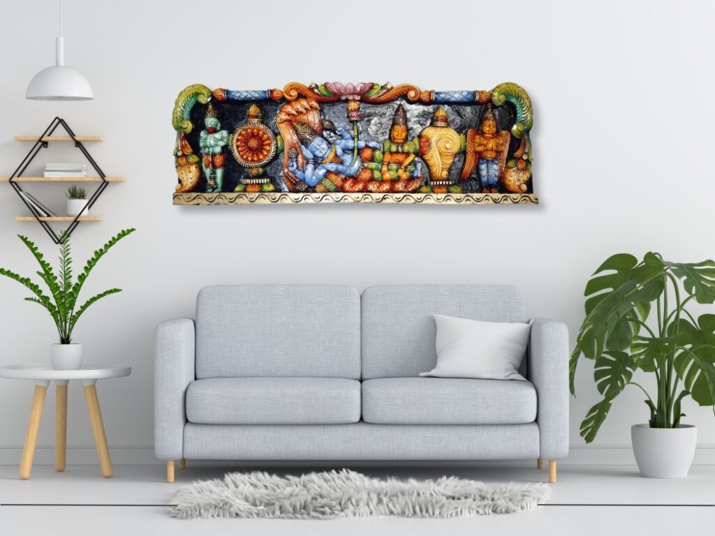 Wooden wall panel | Buy Indian Wooden Sculpture | JLine Arts