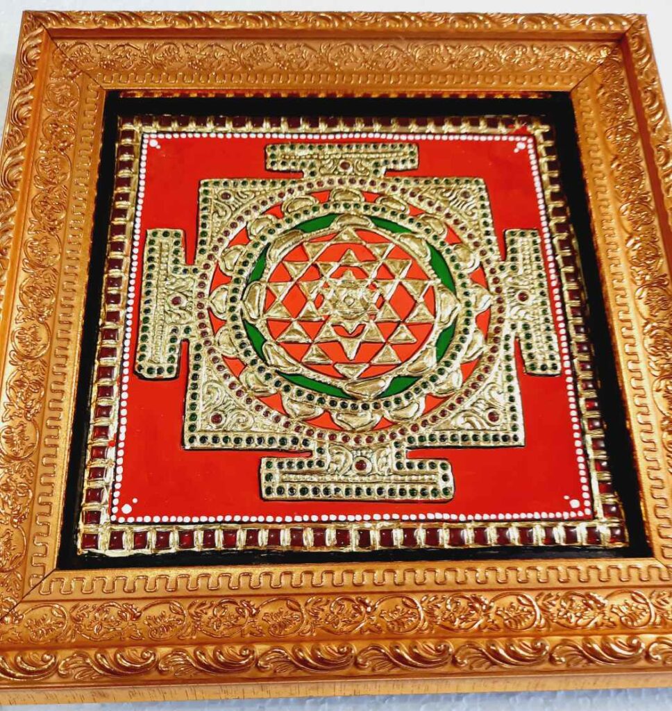 Buy 24 * 24 Wooden Sri Chakram Online | JLine Arts