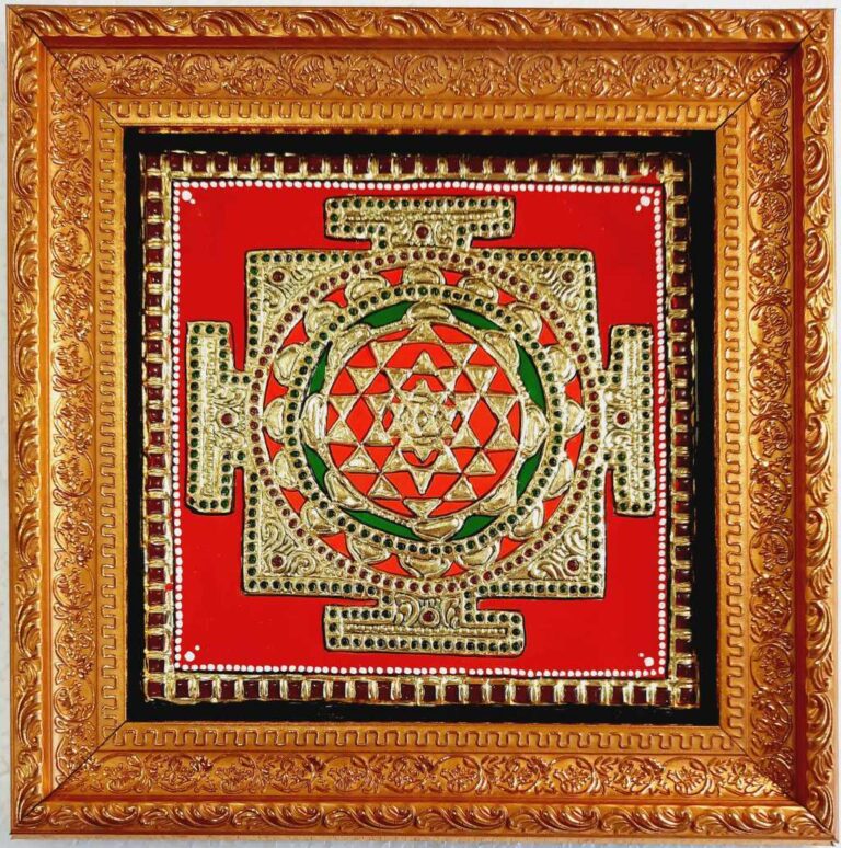 Buy 24 * 24 Wooden Sri Chakram Online | JLine Arts