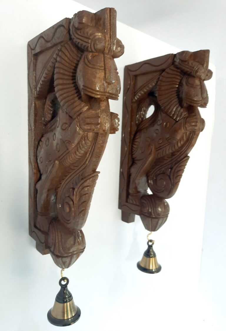 Horse Wall Bracket Pair | Buy Wooden Sculpture | JLine Arts