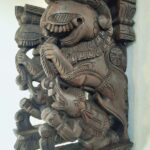 Wooden Yali Statue with Elephant Pair | Buy Wooden Sculpture | JLine Arts