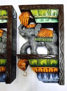 Elephant Wall Bracket Pair | Buy Wooden Sculpture | JLine Arts