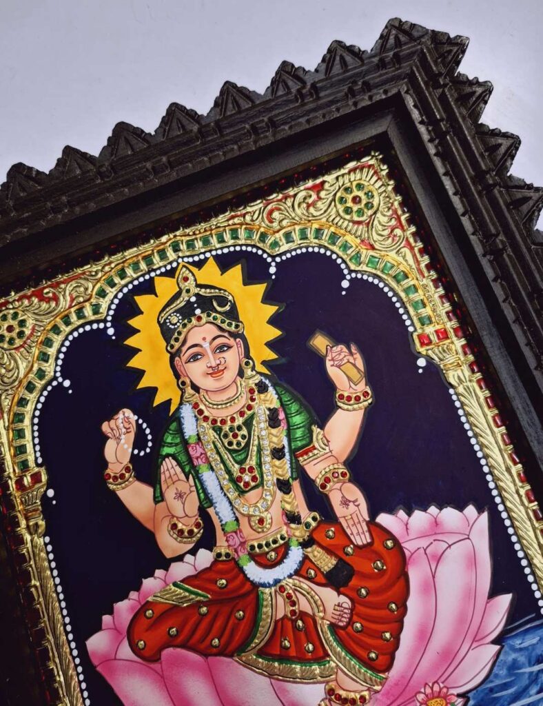 Buy Tripura sundari Tanjore Painting Online | 12x10 Inches | 100% Original