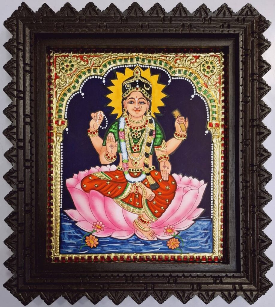 Buy Tripura sundari Tanjore Painting Online | 12x10 Inches | 100% Original
