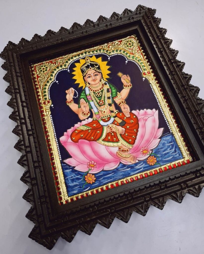 Buy Tripura sundari Tanjore Painting Online | 12x10 Inches | 100% Original