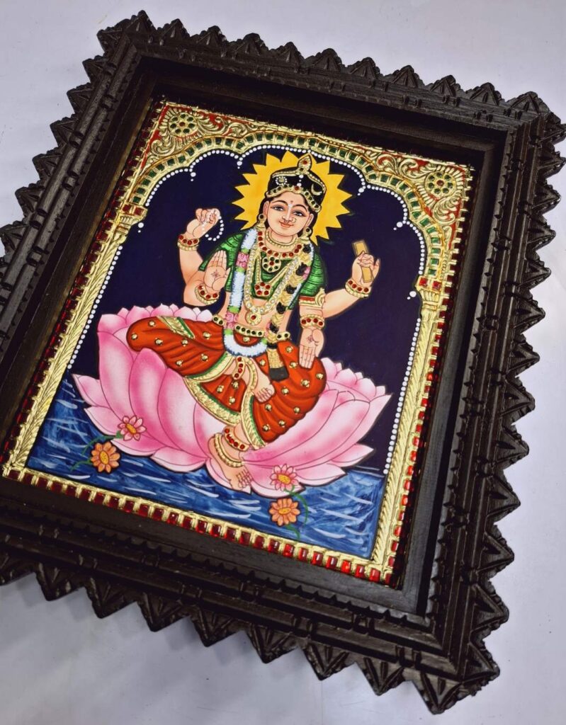 Buy Tripura sundari Tanjore Painting Online | 12x10 Inches | 100% Original