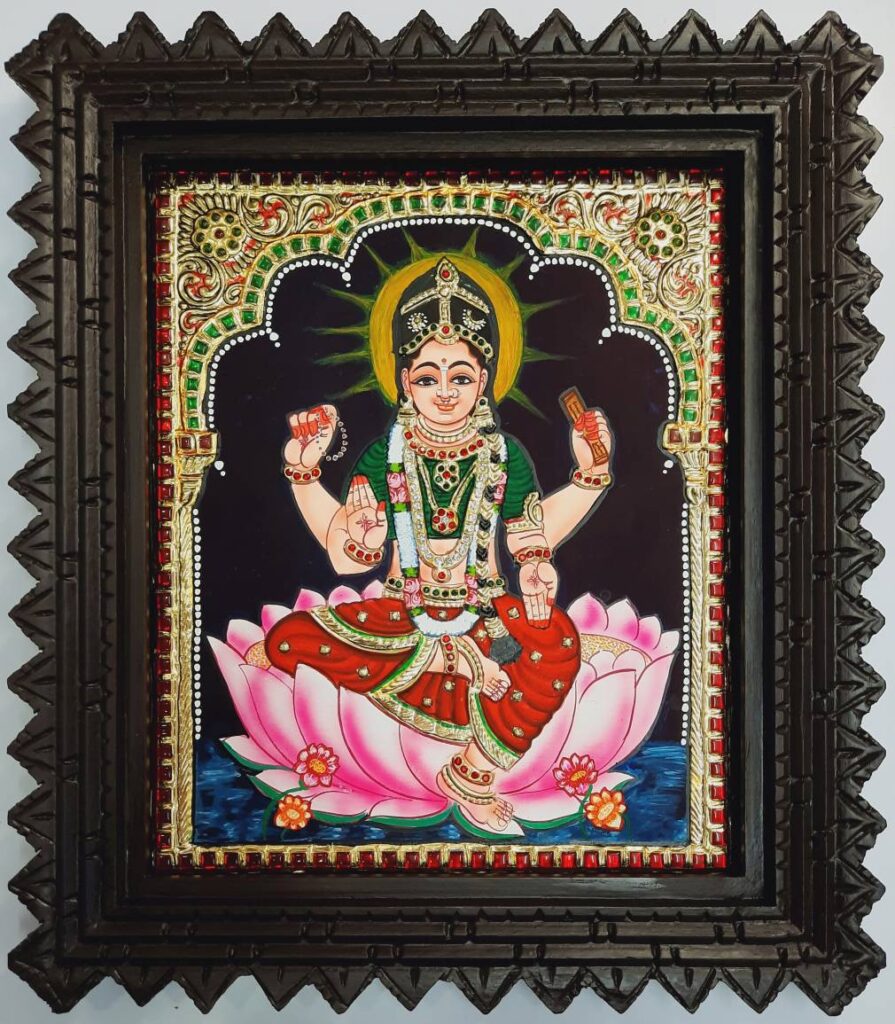 Buy Tripura sundari Tanjore Painting Online | 12x10 Inches | 100% Original