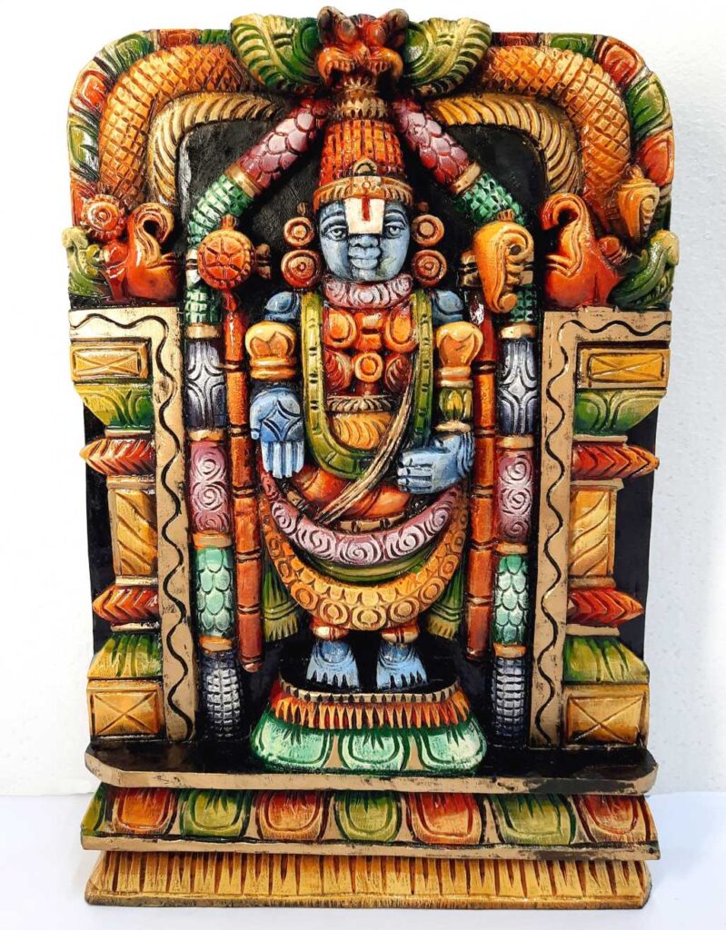 Balaji Wooden Wall Panel | Buy Wooden Sculpture | JLine Arts