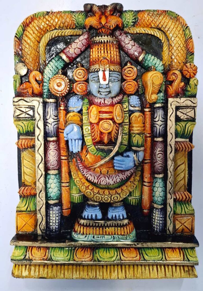Balaji Wooden Wall Panel | Buy Wooden Sculpture | JLine Arts