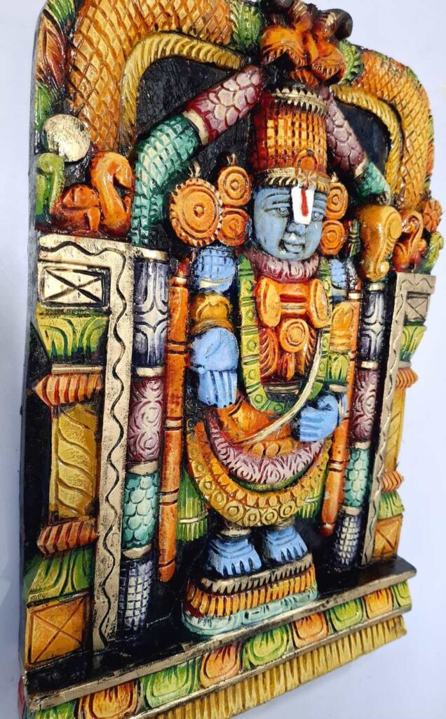 Balaji Wooden Wall Panel | Buy Wooden Sculpture | JLine Arts