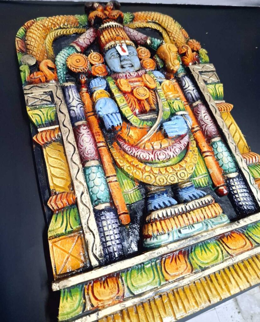 Balaji Wooden Wall Panel | Buy Wooden Sculpture | JLine Arts