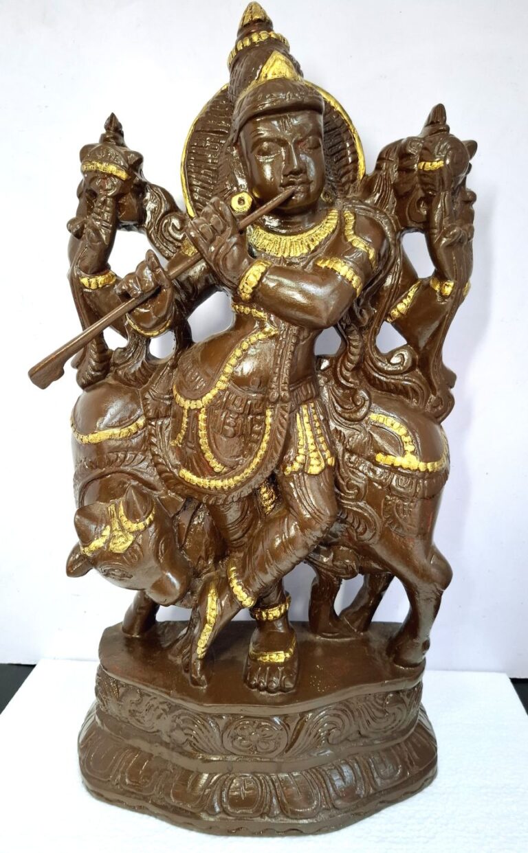 Krishna Wooden Sculpture | Buy Wooden Sculpture | JLine Arts