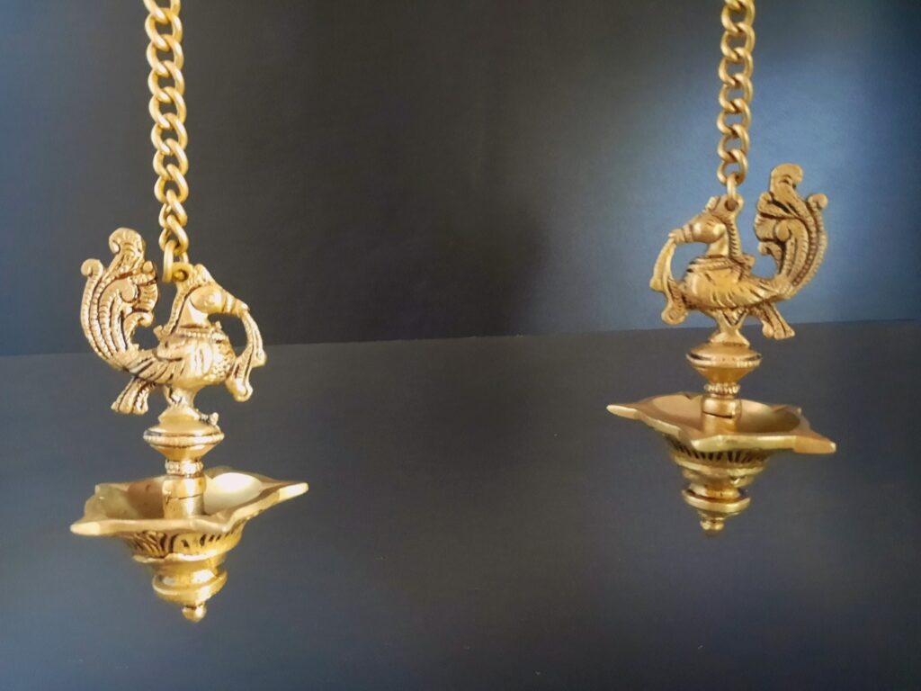 Brass Hanging Oil Lamp | Buy Handmade Handicrafts | JLine Arts