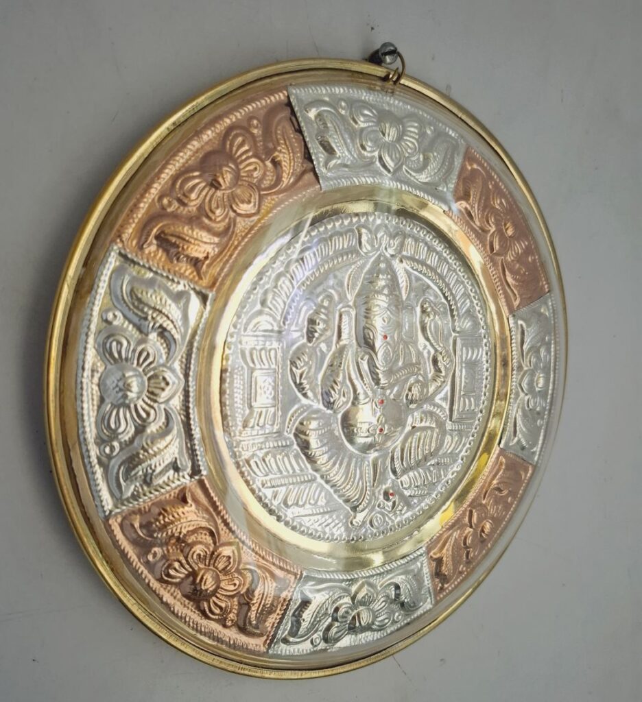 Ganesha Thanjavur Art Plate | Buy Authentic Tanjore Plate | JLine Arts