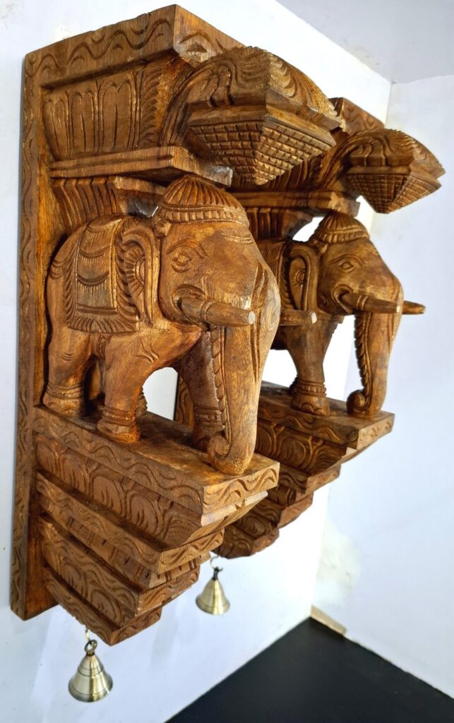 Elephant Wall Bracket Pair | Buy Wooden Sculpture | JLine Arts
