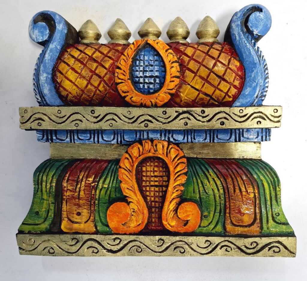 Temple Gopuram Panel | Buy Wooden Sculpture | JLine Arts